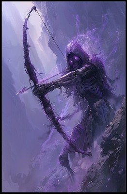 Spectral Archer Fantasy Dark Magic Wall Art Poster | eBay