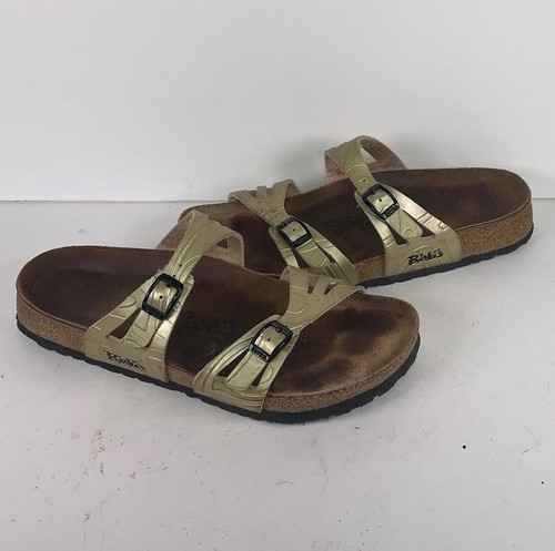 Birki's by Birkenstock Moorea 270 Double Strap Sandals Champagne Gold ...