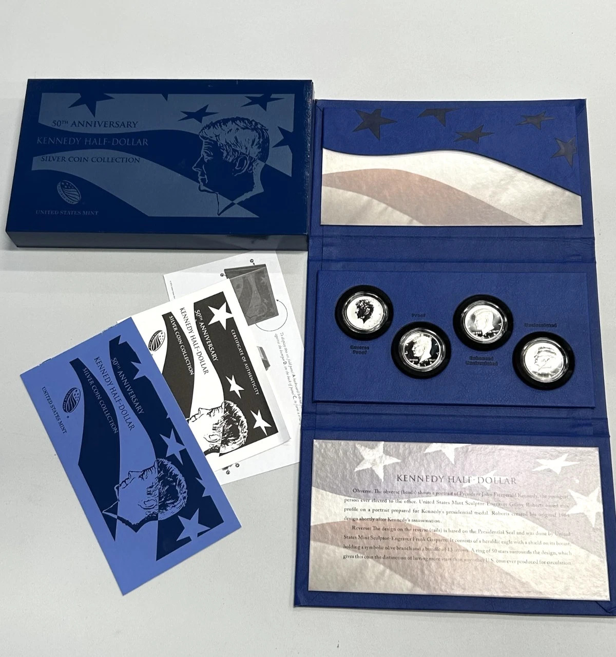 2014 Kennedy Half Dollar 50th Anniversary JFK Silver Coin Collection US ...
