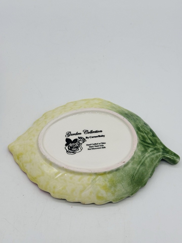 Corner Ruby Garden Collection Pink Rose Flower Cup & Leaf Saucer ...