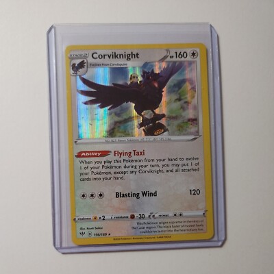 Corviknight 156/189 Darkness Ablaze 2020 Holo Rare Pokemon Card NM ...