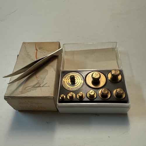 VTG OHAUS Scale Fractional Metric Weights Set Complete W/Case & Box 50 ...