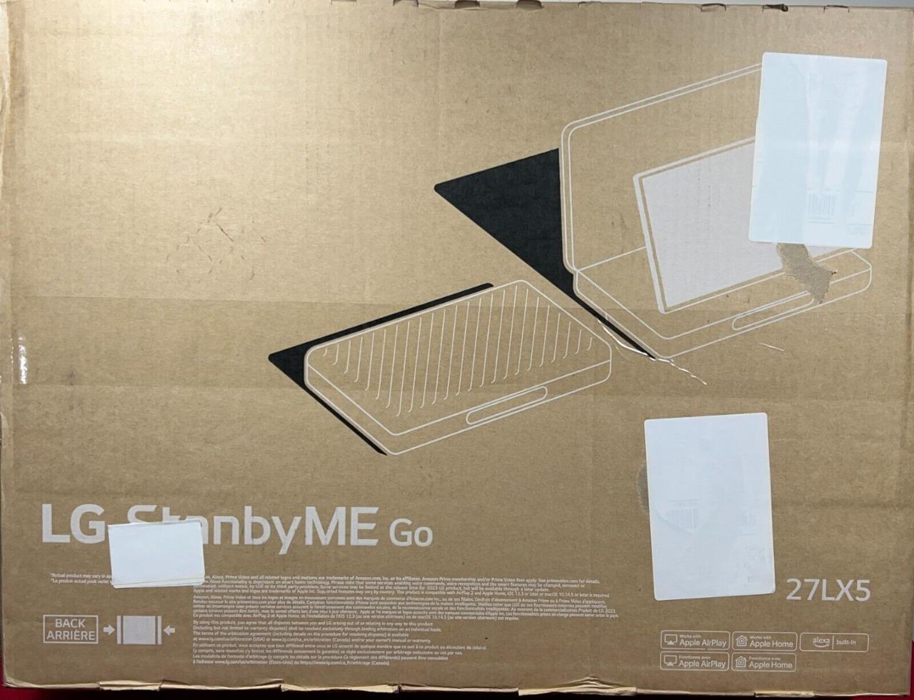 LG StanbyME GO 27" Portable Briefcase Wireless Touchscreen FHD Display ...