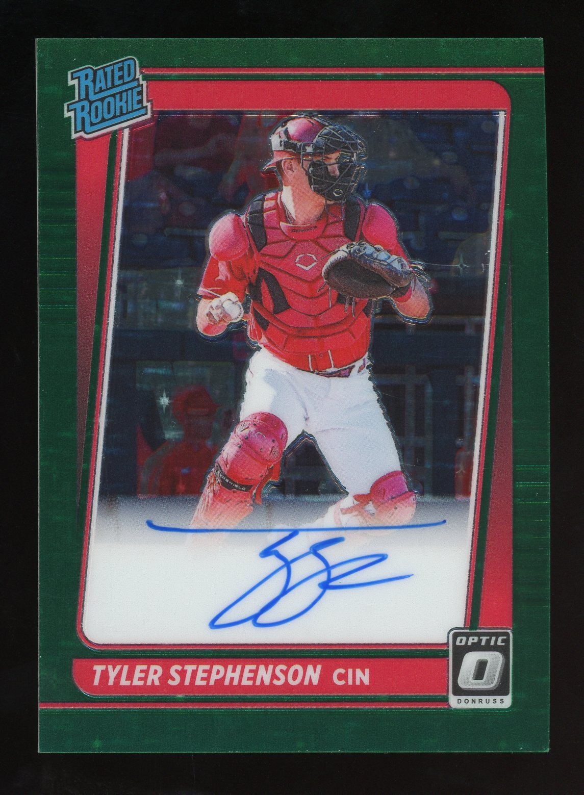 2021 Donruss Optic Tyler Stephenson #RRS-TY Green Stars Rated Rookie ...
