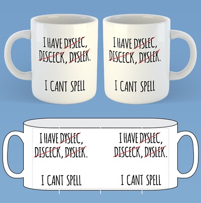 11oz Mug - I Can't Spell - Funny Humor Gift Office Xmas Work | eBay