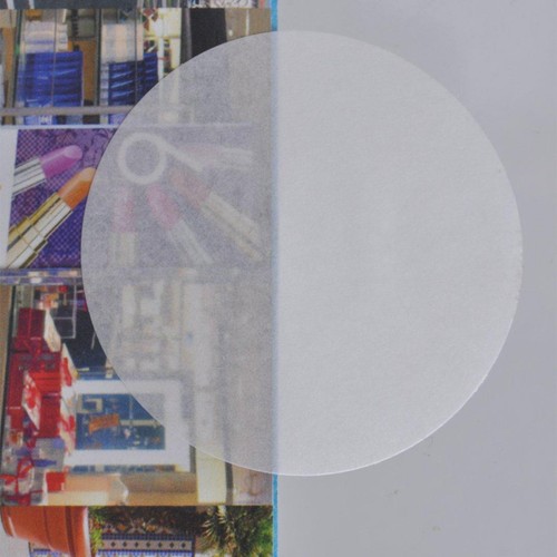 Frosted 1.5" Clear Translucent Circle Wafer Seal Tab Stickers 4,000 Per ...