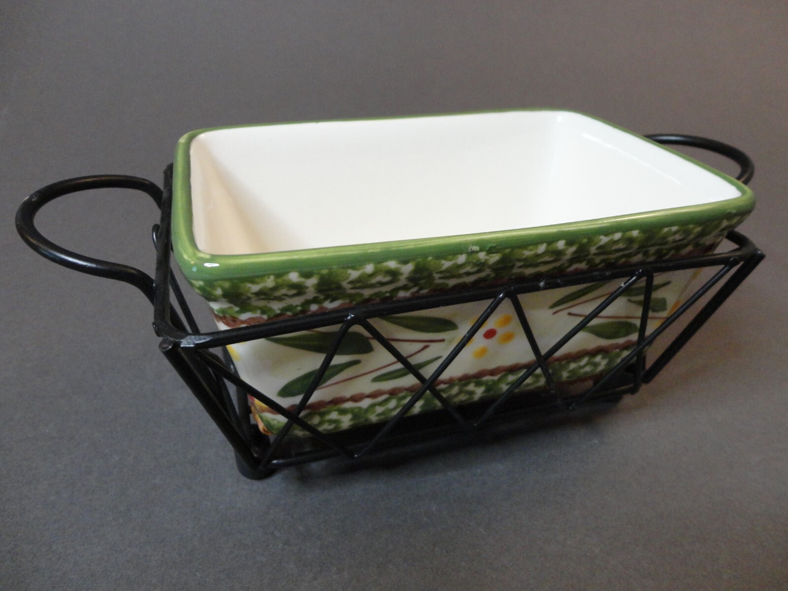 Temptations Presentable Ovenware by Tara Old World Green 8 oz Dish with ...