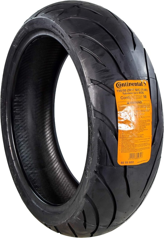 Motorcycle Tire Set 190/50ZR17 & 120/70ZR17 Continental 190 50 17 & 120 ...
