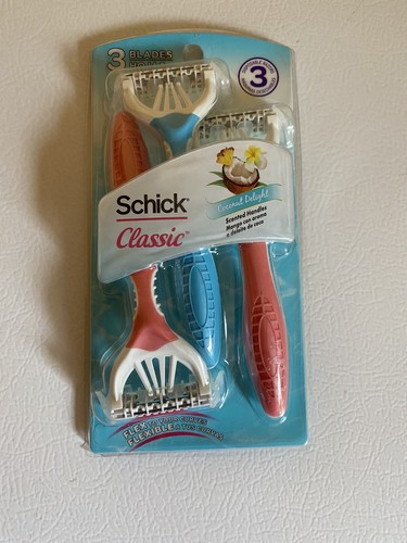 “SCHICK”Classic (3) Disposable Razors For Women with 3 blades Brand New ...