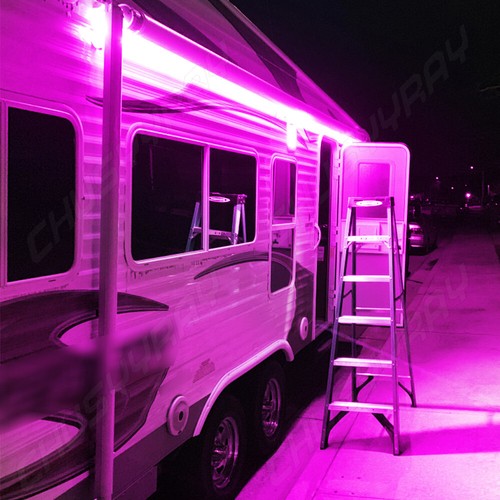 16FT PURPLE RV Awning Party LED Light Strip Waterproof For Dometic 9100 ...