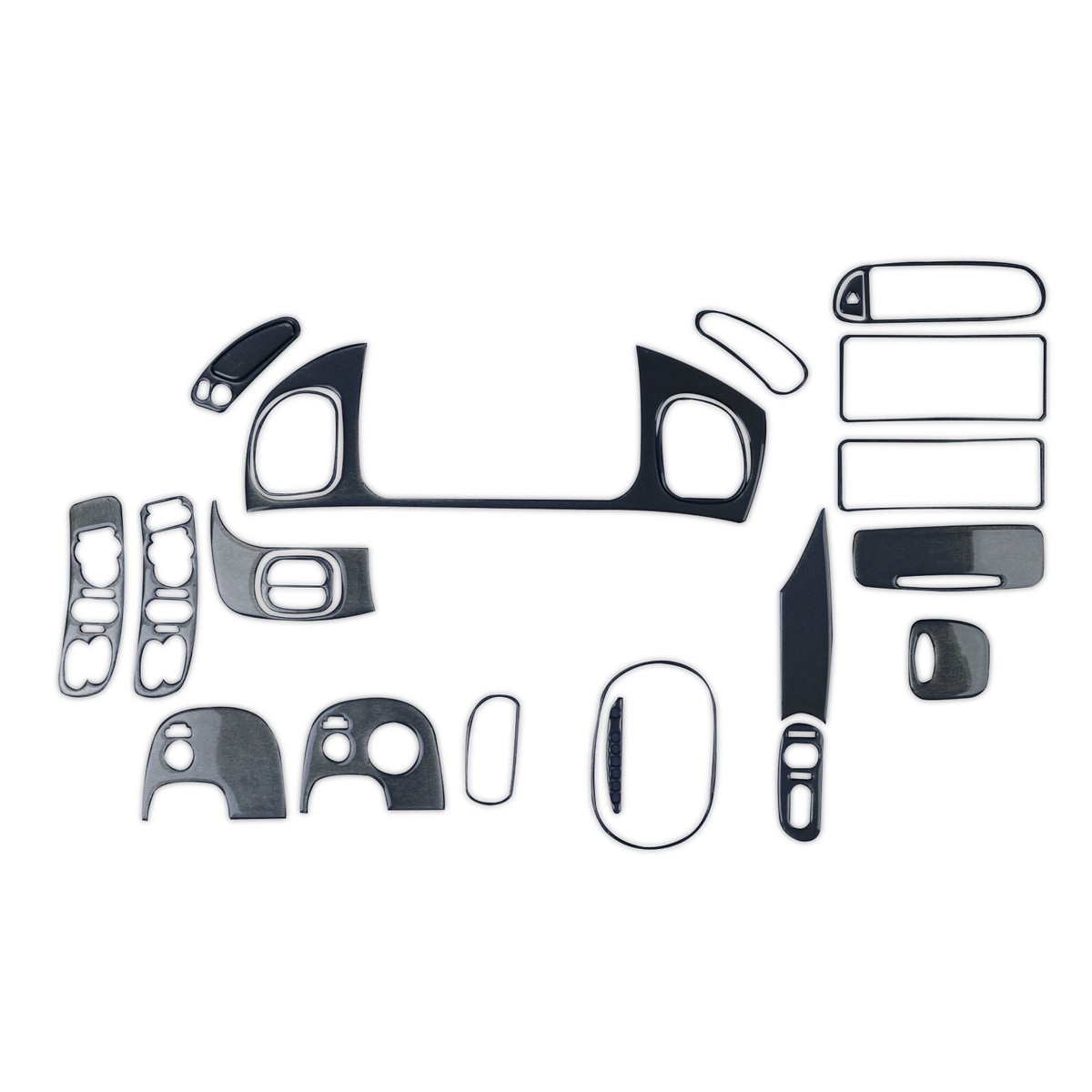 Brushed Aluminum Dash Kits 1967 Ford Mustang Deluxe Brushed Aluminum