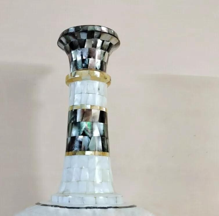 30" Marble Vase Pot, mop shell Inlay, Vase Pot, Home Decor Art ...