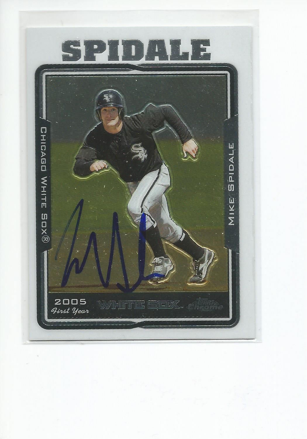 MIKE SPIDALE Autographed Signed 2005 Topps Chrome UH card Chicago White ...