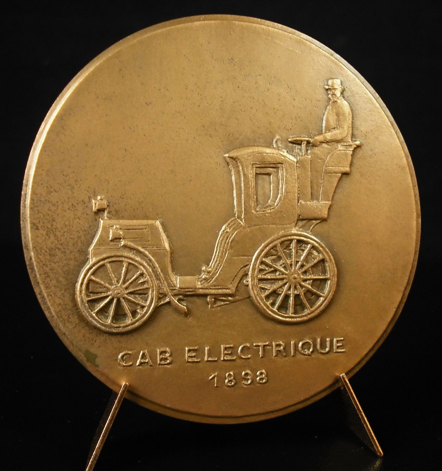 Medal Charles Jeantaud Inventor First Electric Car Cab Engine 1898 ...