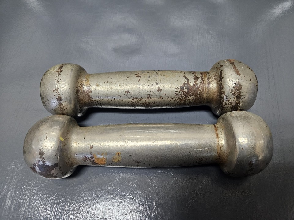 Vic Tanny Gyms 3lb Pair of Dumbbells Vintage Weightlifting | eBay