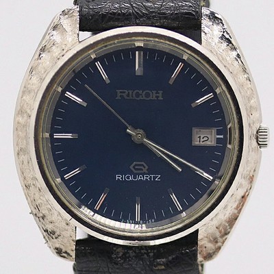 Ricoh RIQUARTZ QZ Blue Dial 591007 Men's Automatic Watch Used | eBay