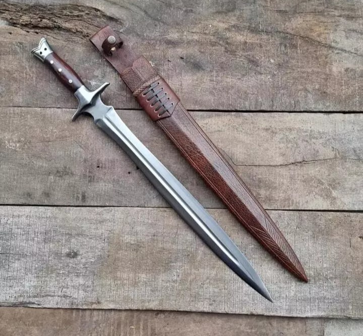 Custom Handmade Carbon Steel Blade Versatile Viking Sword | Hunting ...
