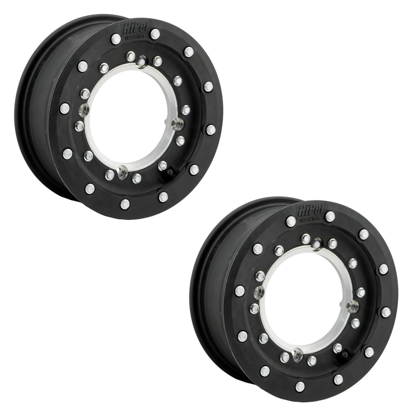 Hiper Tech 3 Black Front Beadlock Wheels Rims 10" 10x5 4+1 4/144 TRX ...