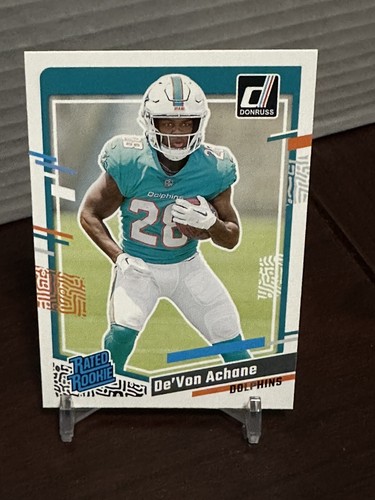 Devon Achane Rated Rookie RC 2023 Donruss Card #365 Miami Dolphins ...