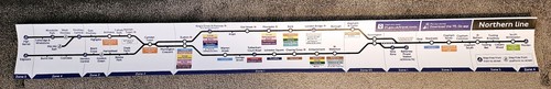 NEW ORIGINAL TUBE MAP LONDON UNDERGROUND NORTHERN LINE INTERIOR ...
