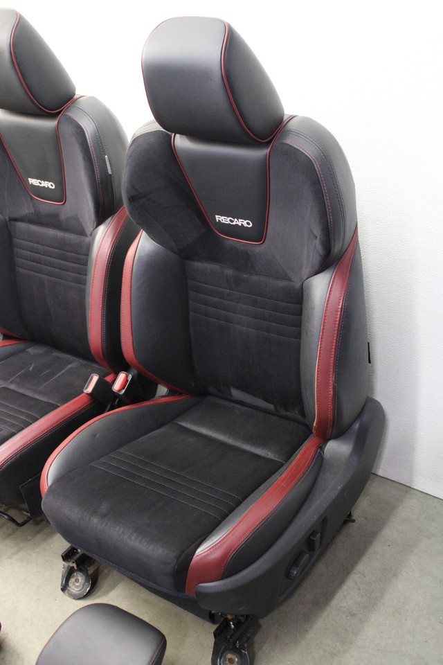 Subaru WRX STI Recaro Red Black Leather Alcantara Seats Genuine Oem ...