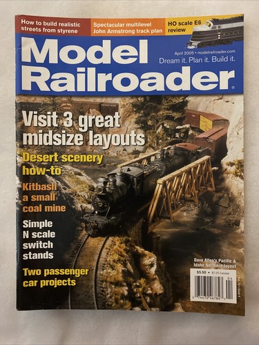 2005 April Model Railroader Magazine Lionel Strang Working On Railroads ...