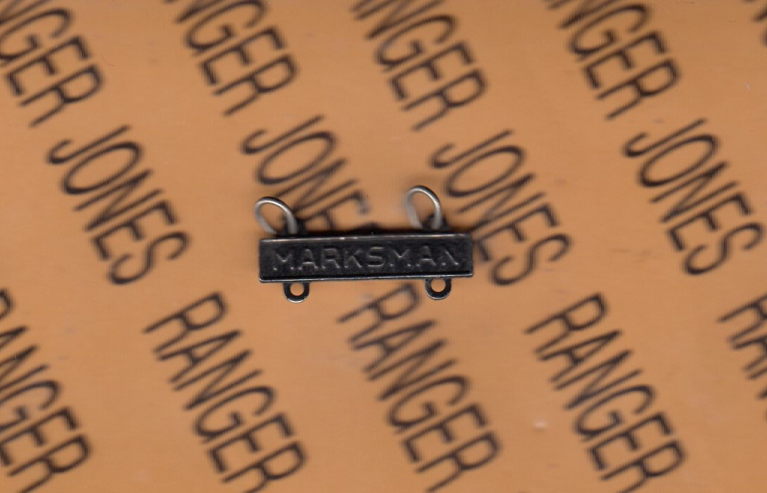 US Army Marine Corps Marksmanship MARKSMAN hanger tab badge C | eBay