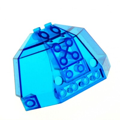 1x Lego Cockpit 5x8x3 Transparent Dark Blue Curved UFO Star Wars Canopy ...