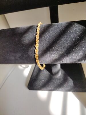 7" Gold tone rope bracelet | eBay