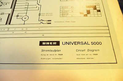 Service Circuit Diagram for Uher Universal 5000 | eBay