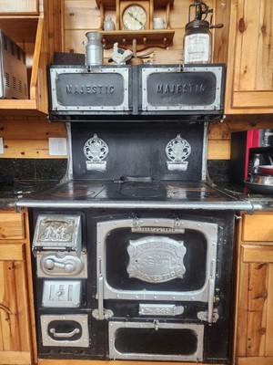Stoves - Antique Cast Iron Wood Burning Stove