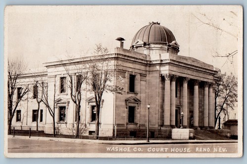Reno Nevada Postcard Washoe Co. Court House Exterior Building c1940 ...