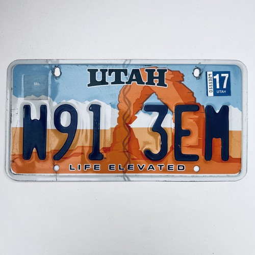 2017 United States Utah Life Elevated Passenger License Plate W91 3EM ...