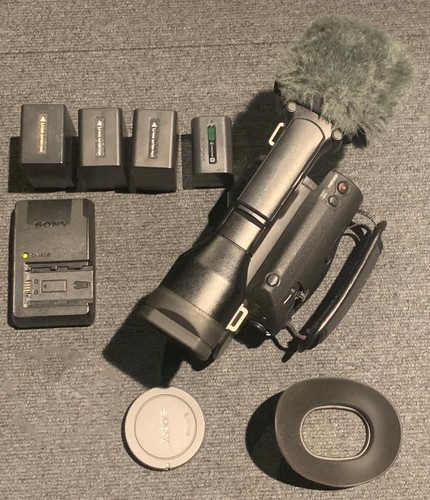 Sony NEX-VG20 Body Large APS-C Sensor Camcorder w/4 Batteries Used | eBay