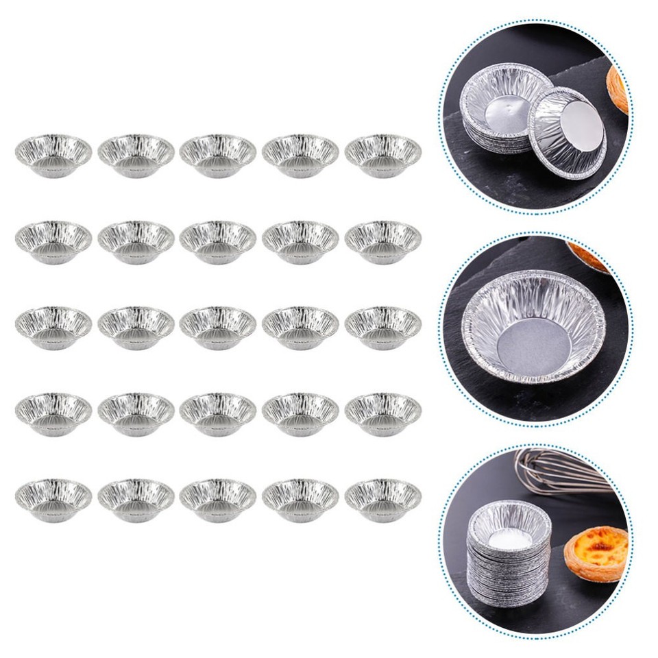 100 Pcs Foil Pie Cases Tin Egg Tart Mold Molds Mini Pans for Baking | eBay