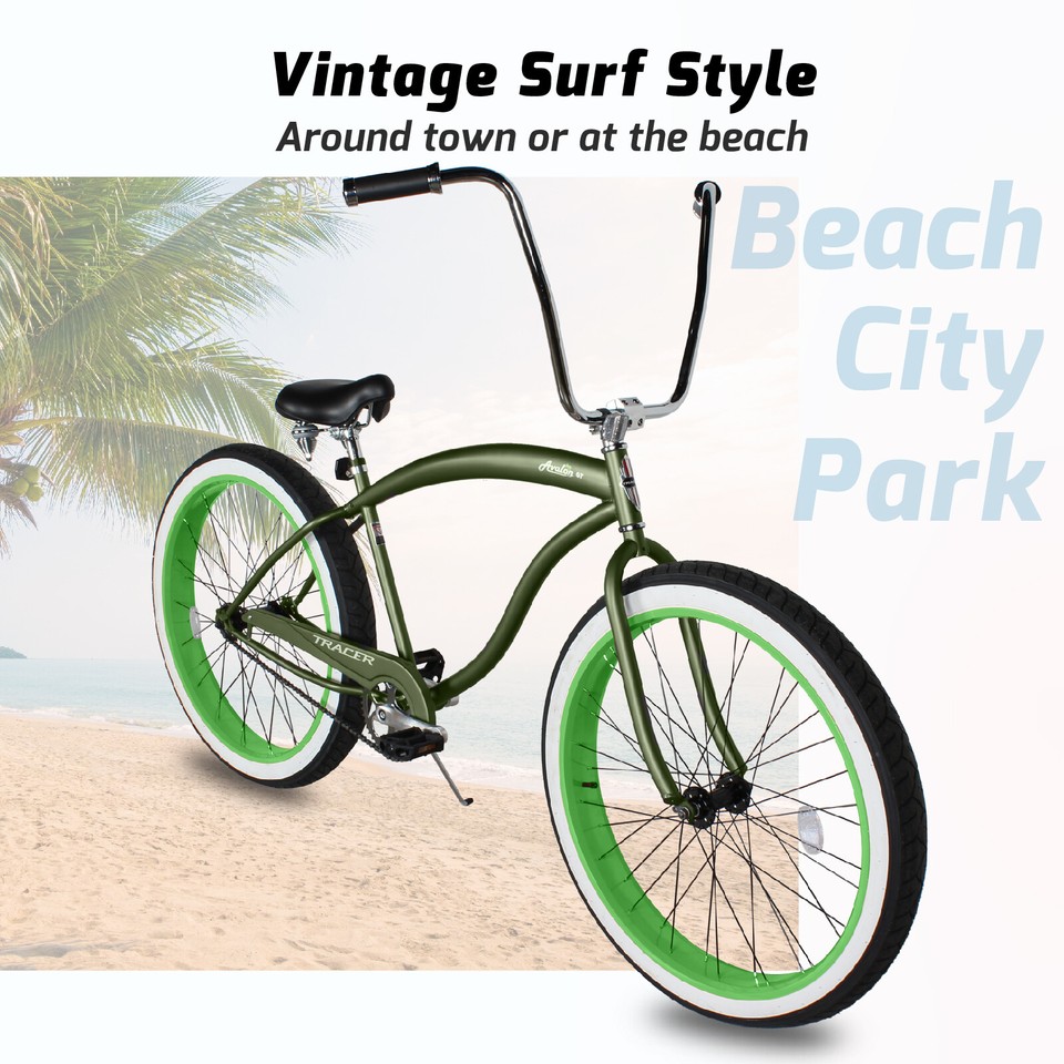 Tracer Avalon 29'' Beach Cruiser Bike For Men Women 1/7 Speed Fat Tire ...