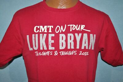LUKE BRYAN 2011 Tailgates & Tanlines CMT ON TOUR PROMO T-SHIRT M ...