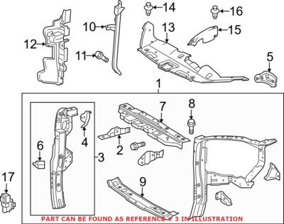 Genuine OEM Radiator Support Side Panel for Toyota 532020E070 | eBay
