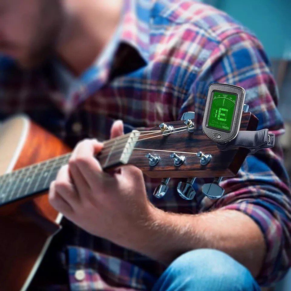 LCD Clip On Chromatic Acoustic Electric Guitar Bass Ukulele Banjo ...