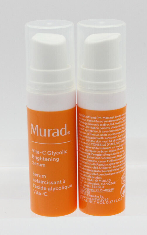 2 Pcs Set Murad Vita-C Glyconic Brightening Serum Step 2 - 5ml / 0.17oz ...
