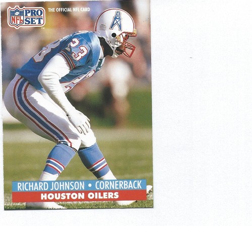 1991 Richard Johnson NFL Pro Set Card Houston Oilers #165 | eBay