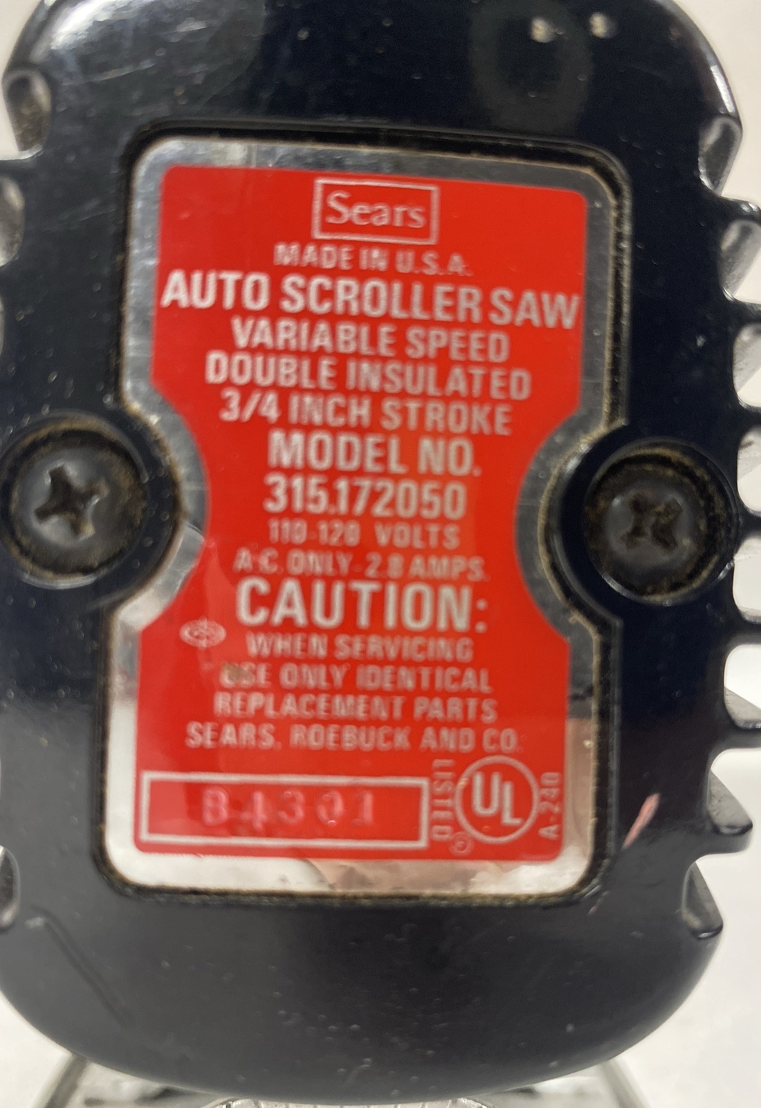 Sears 315.17251 Craftsman 3/4 Stroke Auto-Scroller Saw for sale online ...