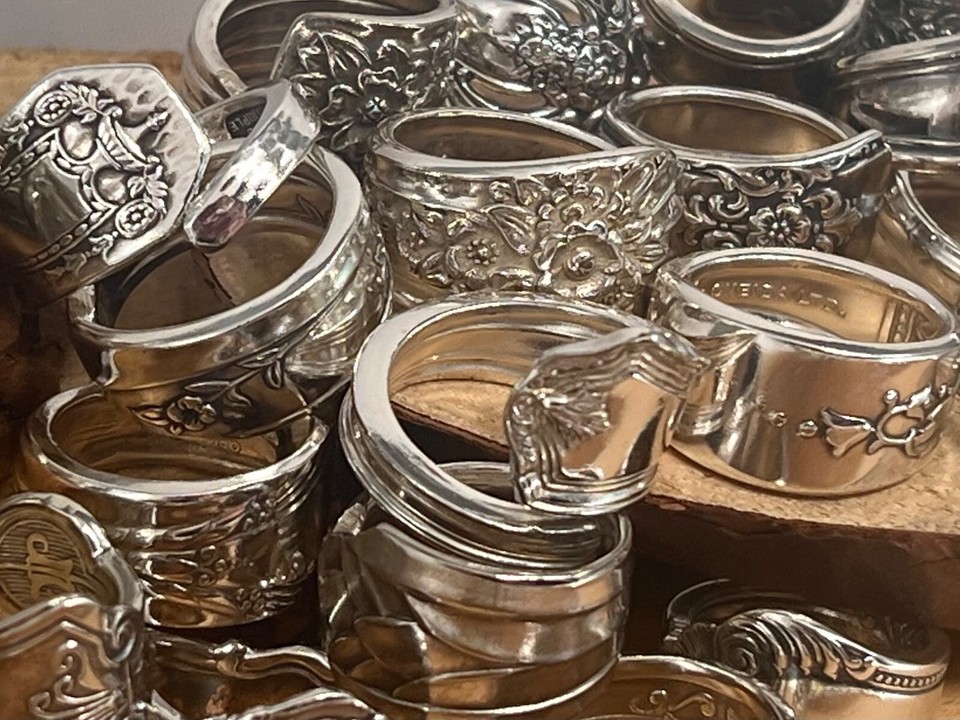 Spoon Rings, WHOLESALE, Lot Spoon rings, 15 pieces, Handmade Statement ...