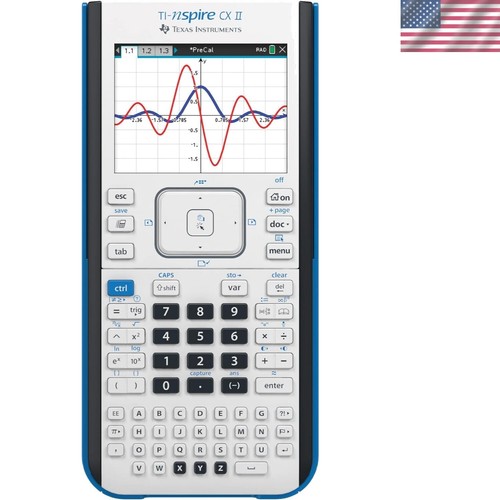 High-Resolution TI-Nspire CX II Graphing Calculator with Long-Lasting ...