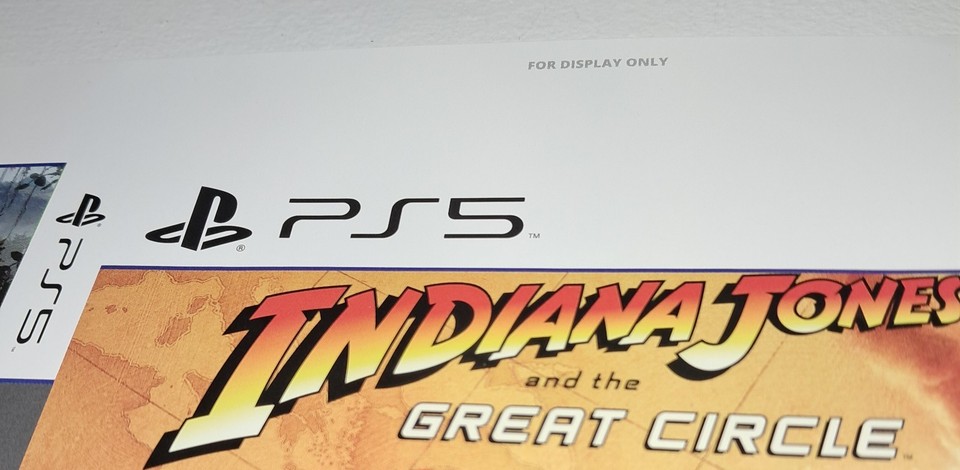 Indiana Jones And The Great Circle PS5 PlayStation PROMO COVER DISPLAY ...