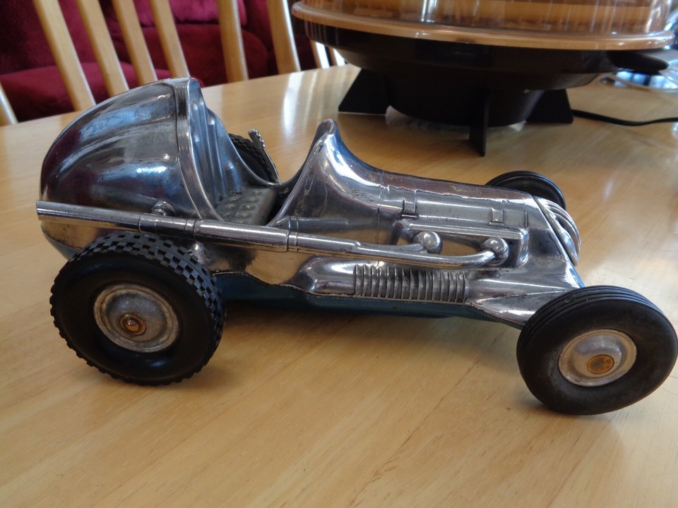 Rare Tether Car 1950's Roy Cox Chrome Thimble Drome Champion ALUMINUM ...