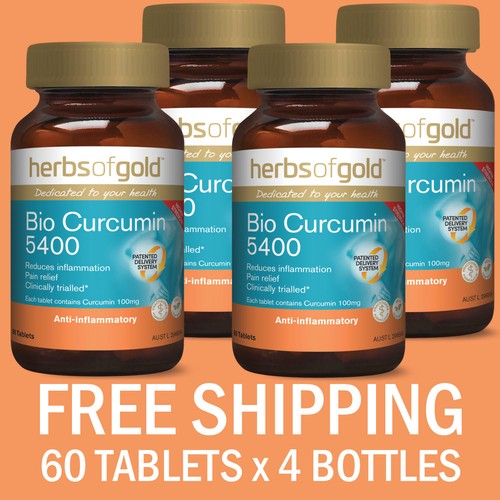 Herbs of Gold Bio Curcumin 5400 (Turmeric) - 60 Tablets - 4 PACK - $34. ...