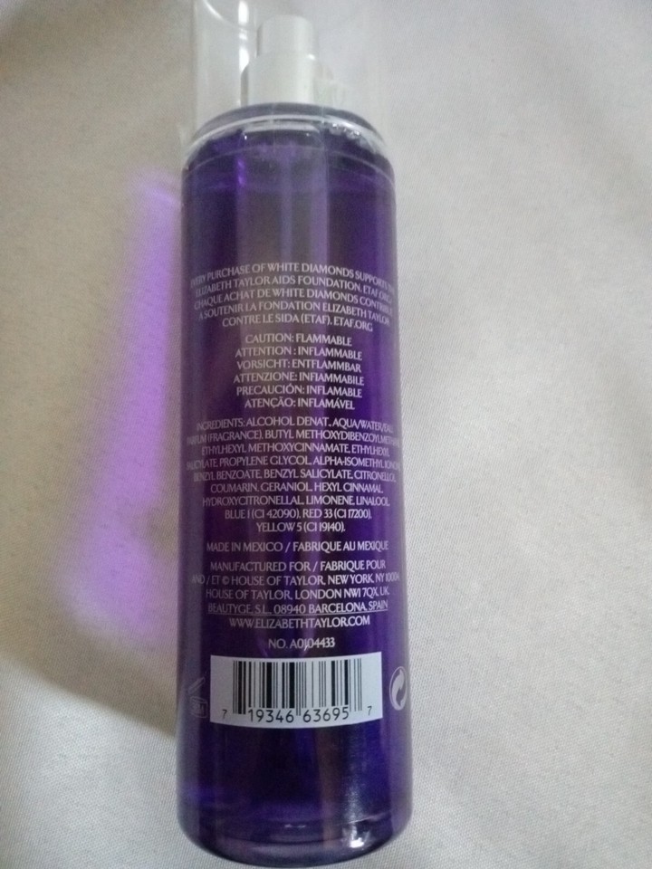 White Diamonds Lustre by Elizabeth Taylor for Women 8 oz Perfume Body ...