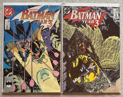 Batman #438-439 "Year 3" (Part 3 & 4) - DC Comics 1989, Low Grade, tear ...