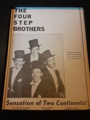 The Four Step Brothers Dance Group Rare Original Promo Poster Ad Framed ...